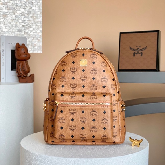 MCM | Bags | Mcm Cognac Visetos Backpack | Poshmark